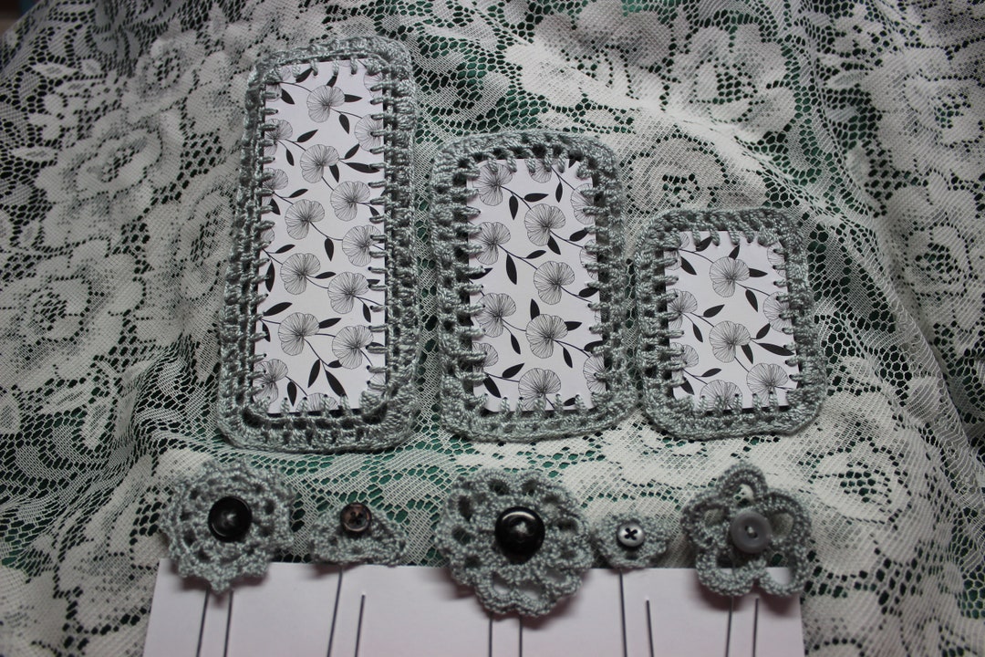 Hand Crocheted Journal Cards and Paper Clips - Etsy