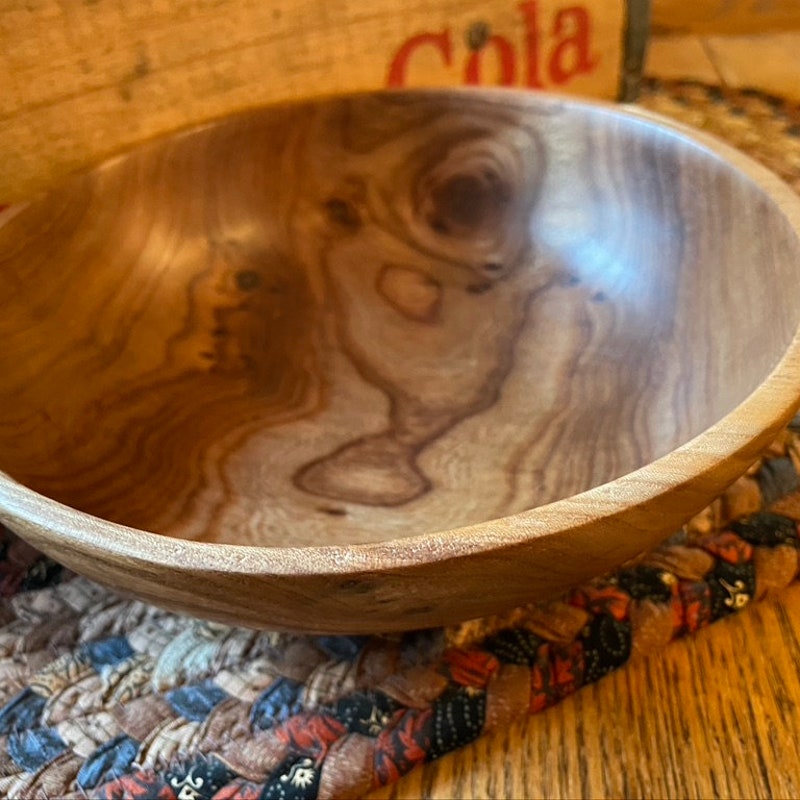 Elm Wood Bowl - Etsy