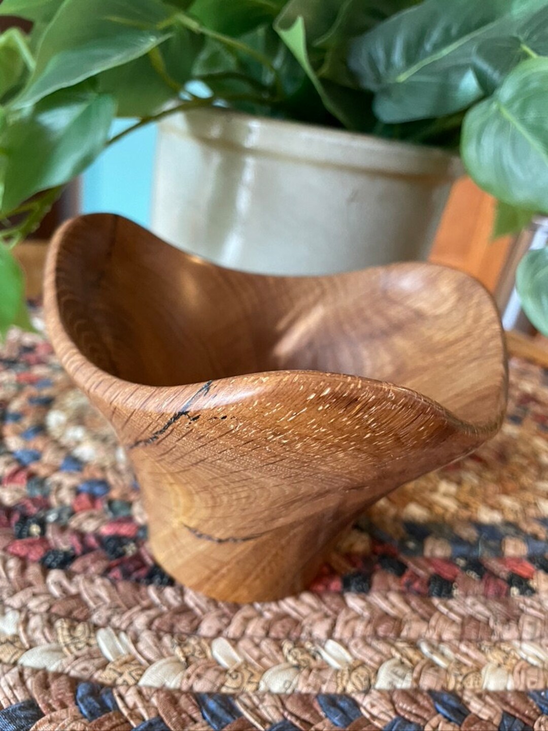 Fallen Tree Cube Turned Bowl of Lovely Burr Oak - Etsy