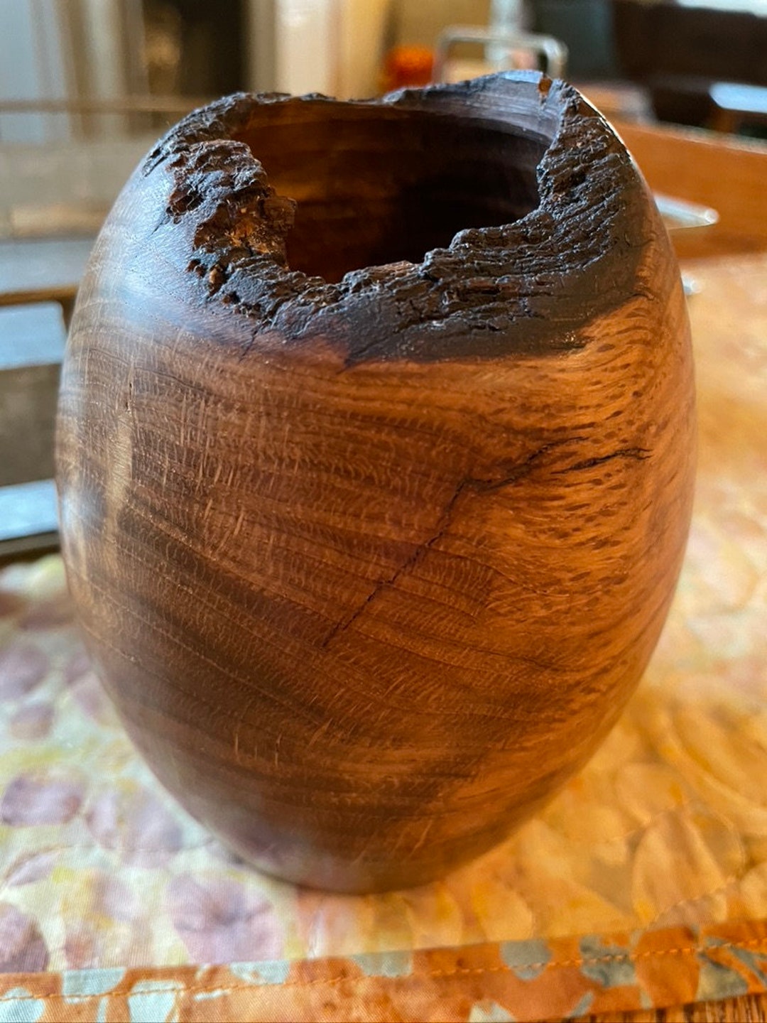Fallen Tree Burr Oak Natural Edge Silk Flower Vase or Pencil Cup - Etsy