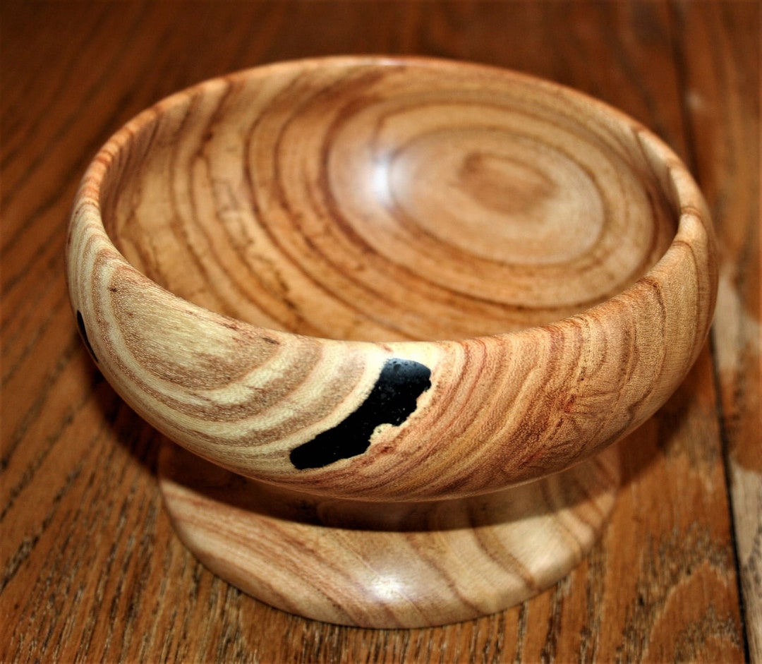 Fallen Tree Honey Locust Pedestal Candy Bowl With Charcoal and Resin ...
