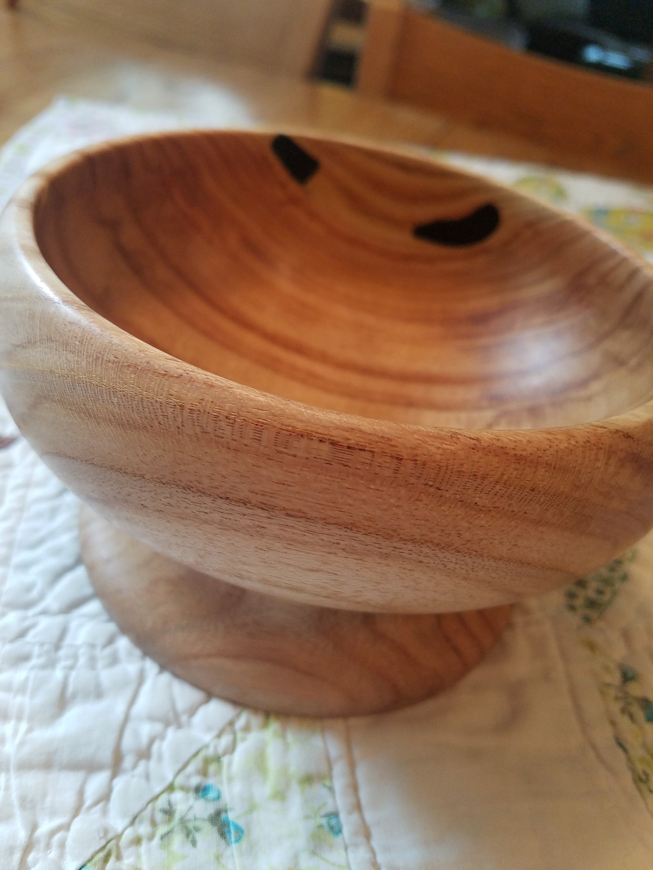 Fallen Tree Honey Locust Pedestal Candy Bowl With Charcoal and Resin ...