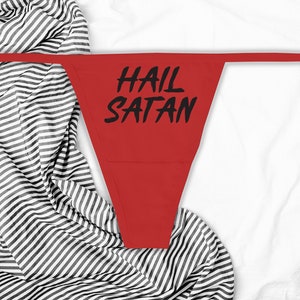 Hail Satan Thong, Witch Panties, Goth Scream Queen Underwear Horror ...