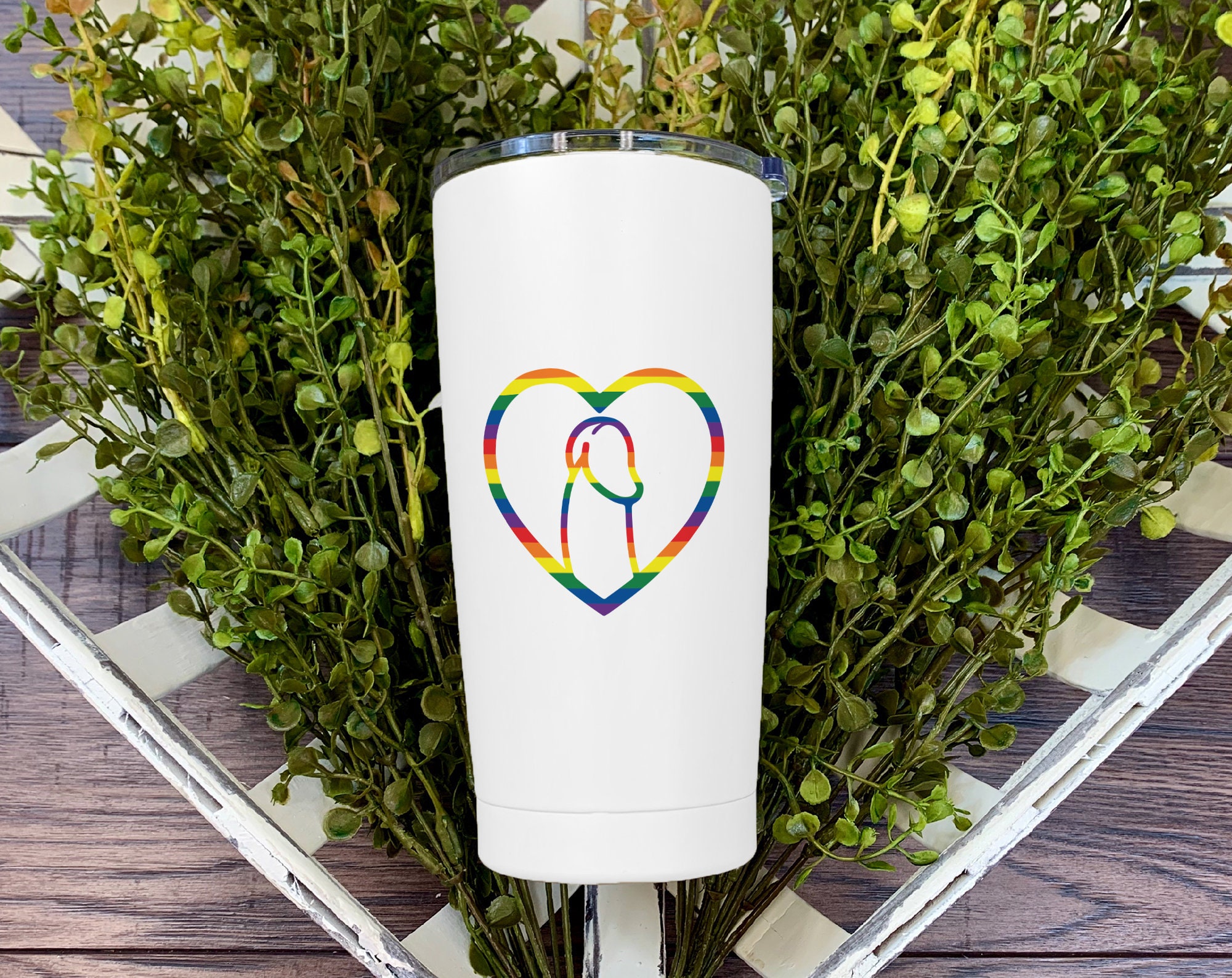 Penis Heart Decal Love Dick Sticker Lgbtq Decal Pride Etsy