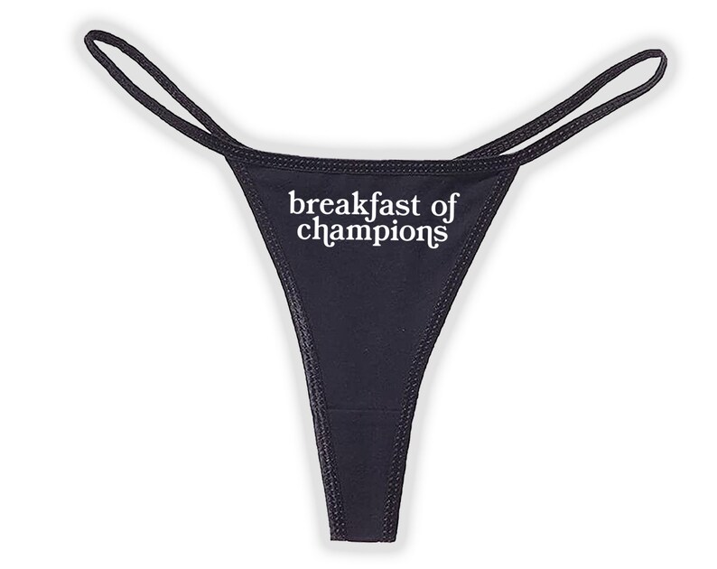 Funny Thongs Breakfast Of Champions Funny Panties Womens Etsy