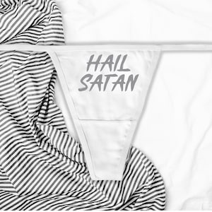 Hail Satan Thong, Witch Panties, Goth Scream Queen Underwear Horror ...