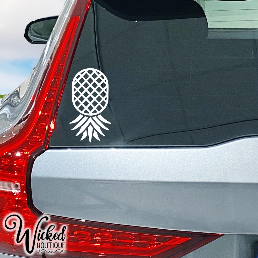 Upside Down Pineapple Decal, Vinyl Decal, Vinyl Sticker, Car Decal, Car ...