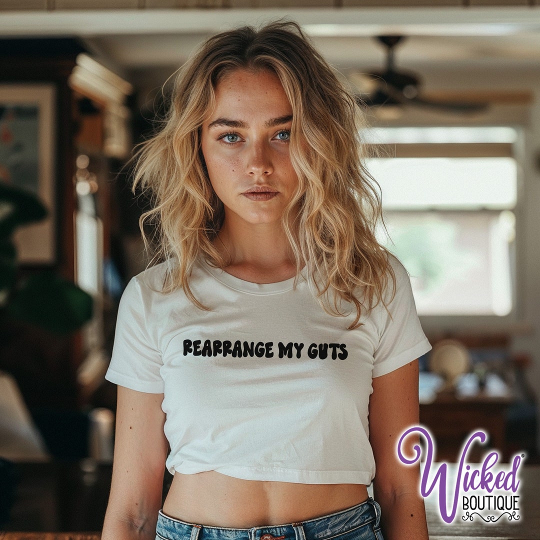 Rearrange My Guts Women's Crop Shirt, Size Queen - Etsy
