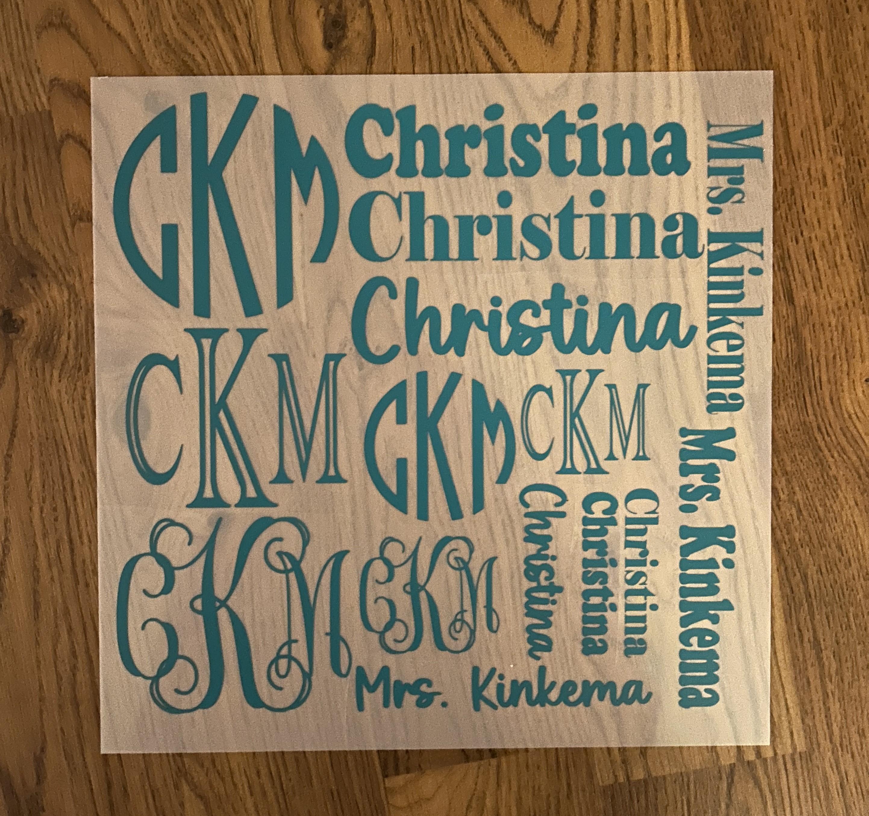 Custom 12x12 Decal Sheet - Etsy