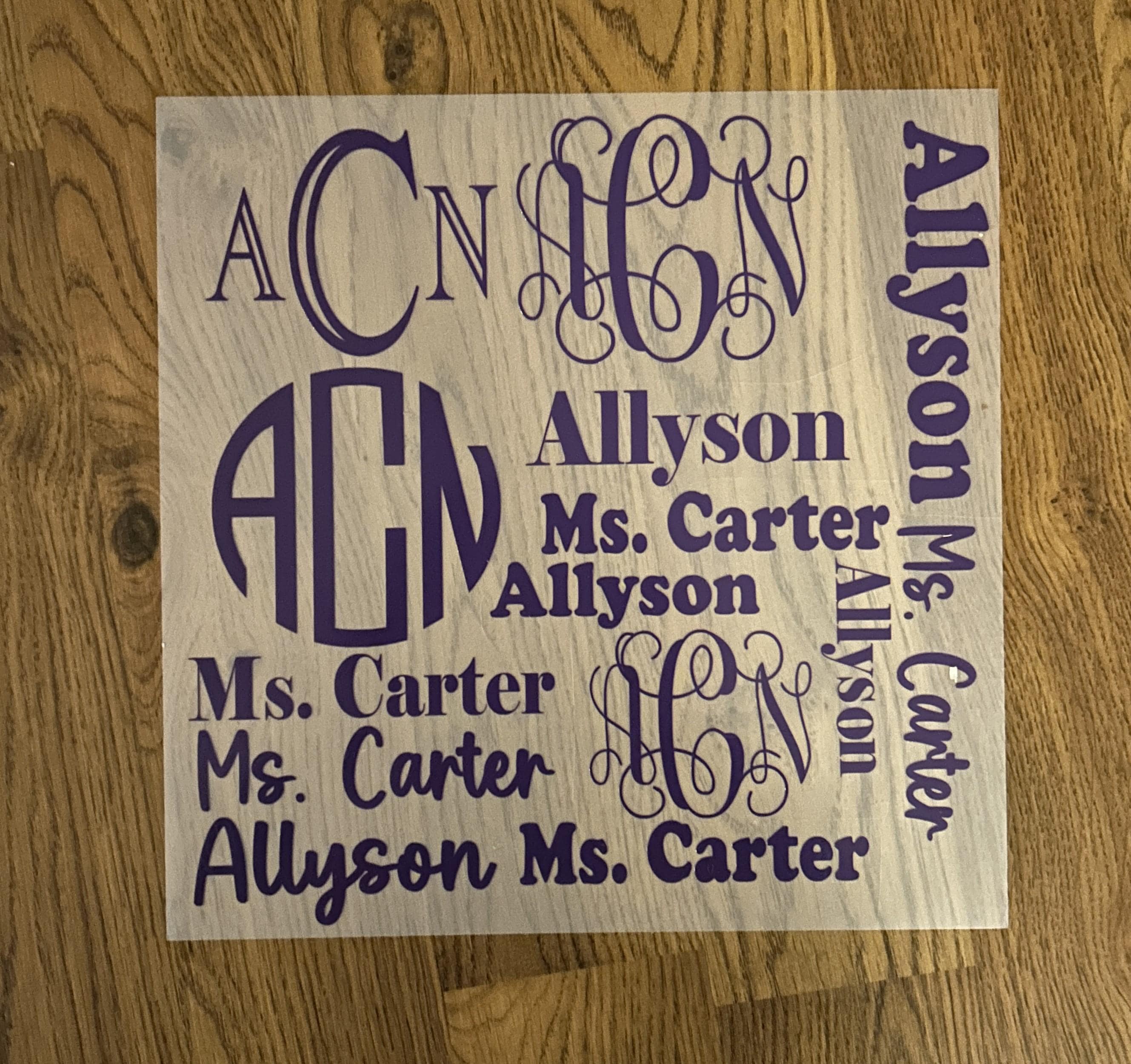 Custom 12x12 Decal Sheet - Etsy