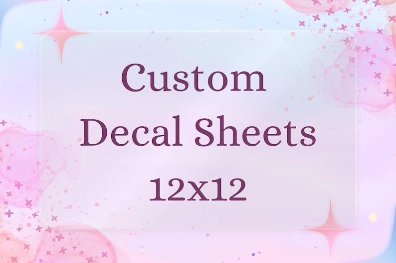 Custom 12x12 Decal Sheet - Etsy