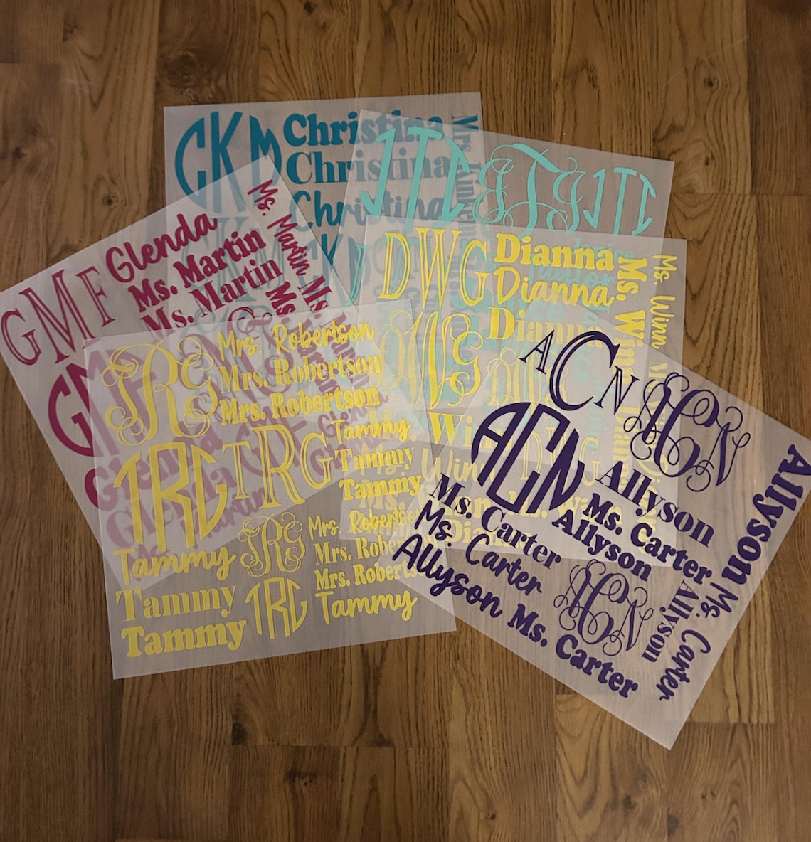 Custom 12x12 Decal Sheet - Etsy