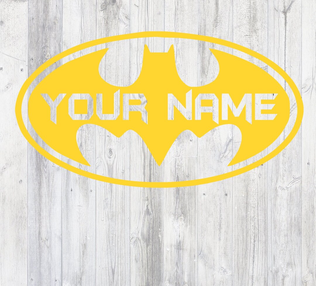 Bat Any Name Decal Superhero Logo Decal Superhero Decal Wall - Etsy
