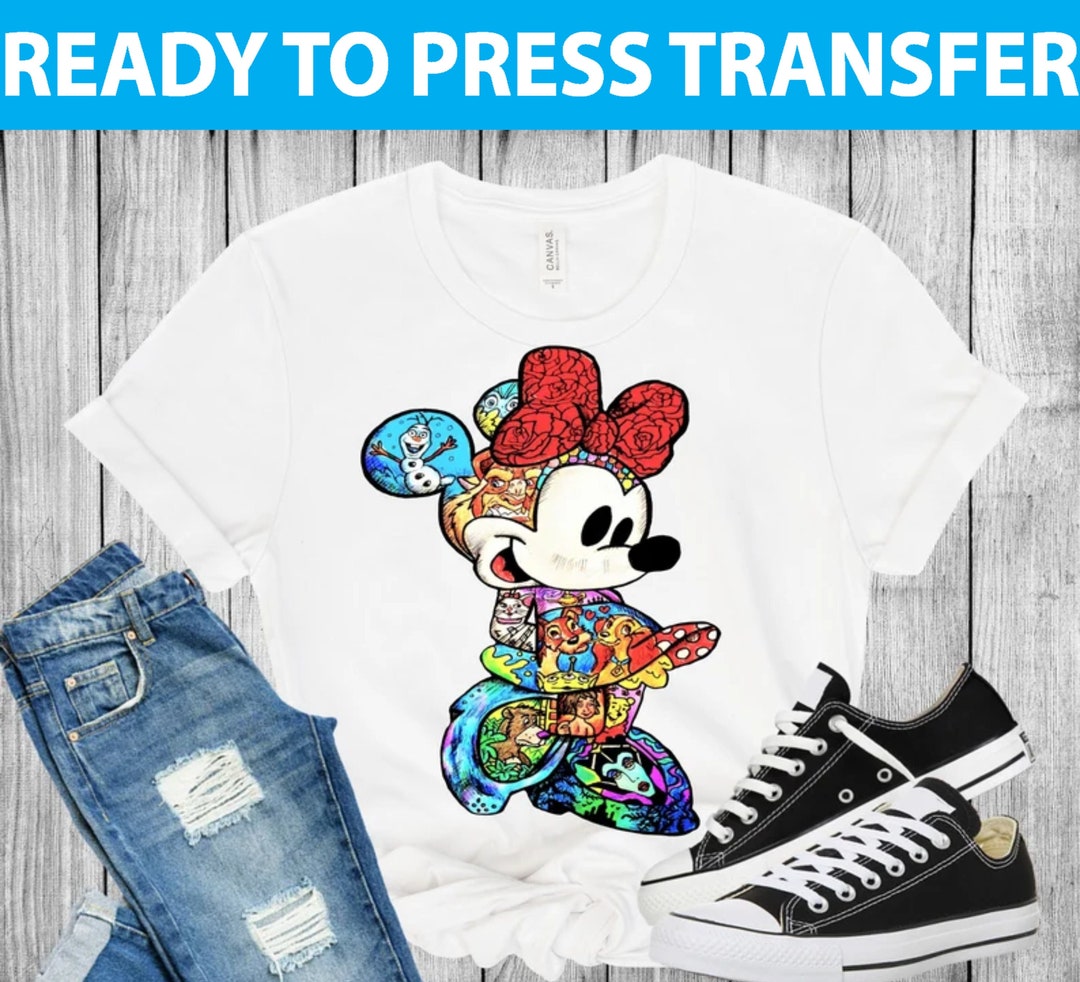 Ready to Press, Disney Transfers, Colorful Cartoon Characters DTF ...