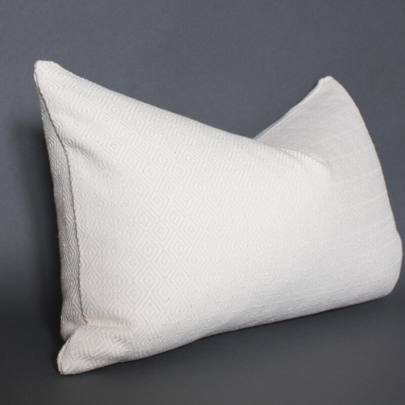 White Lumbar Pillow - Etsy