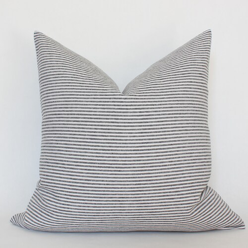 Gray Striped Pillow Cover - Etsy