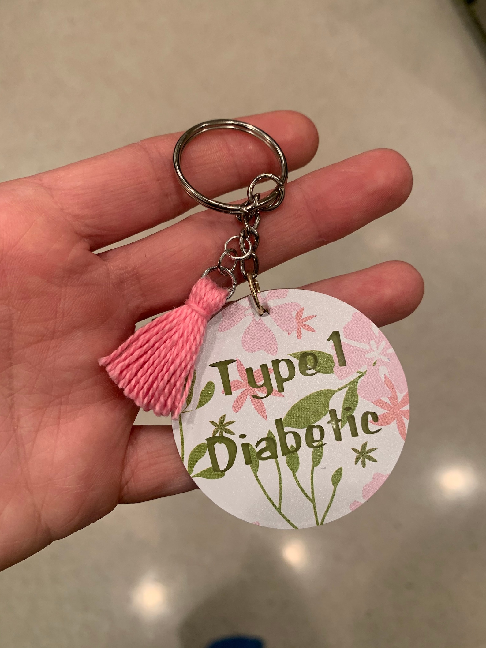 Custom Type 1 Diabetic Keychains, Diabetes Keychain, Juvenile Diabetes ...
