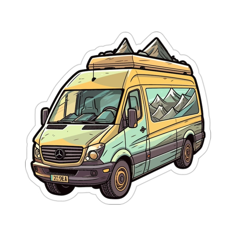 Vanlife Mountain View Sticker | Mercedes Sprinter Van Decal ...