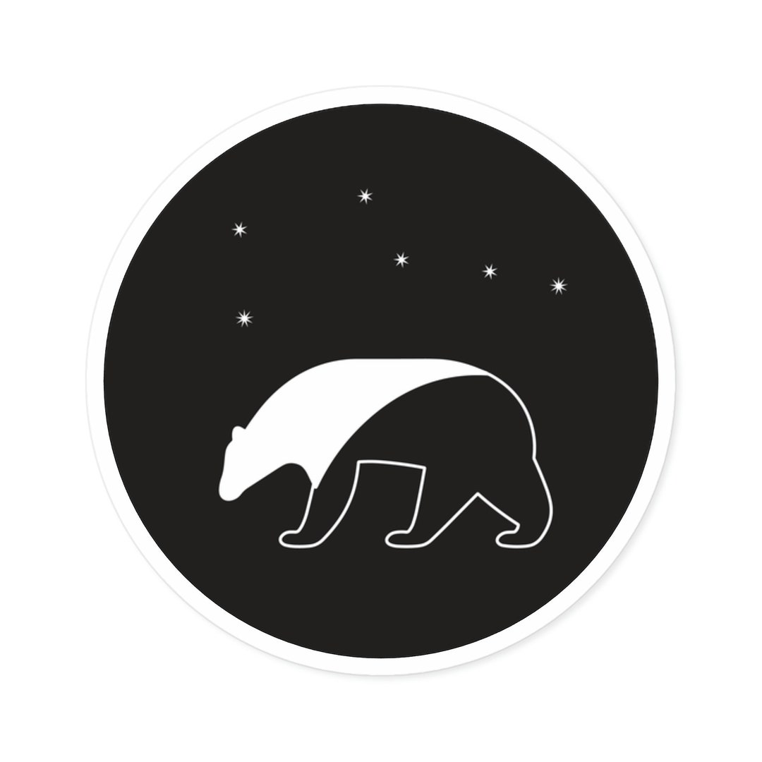 Polar Bear and Big Dipper Sticker | Minimalist Design Vinyl Decal ...