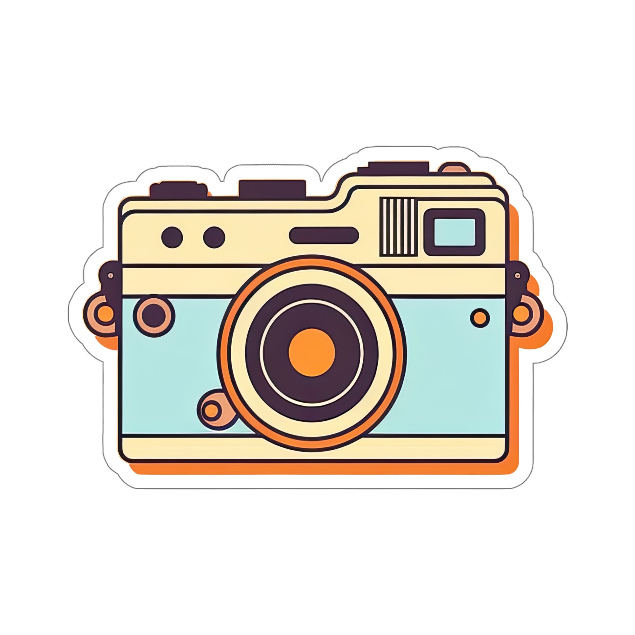 Vintage Analog Camera Sticker Cute Film Camera Vinyl Decal Indoor ...