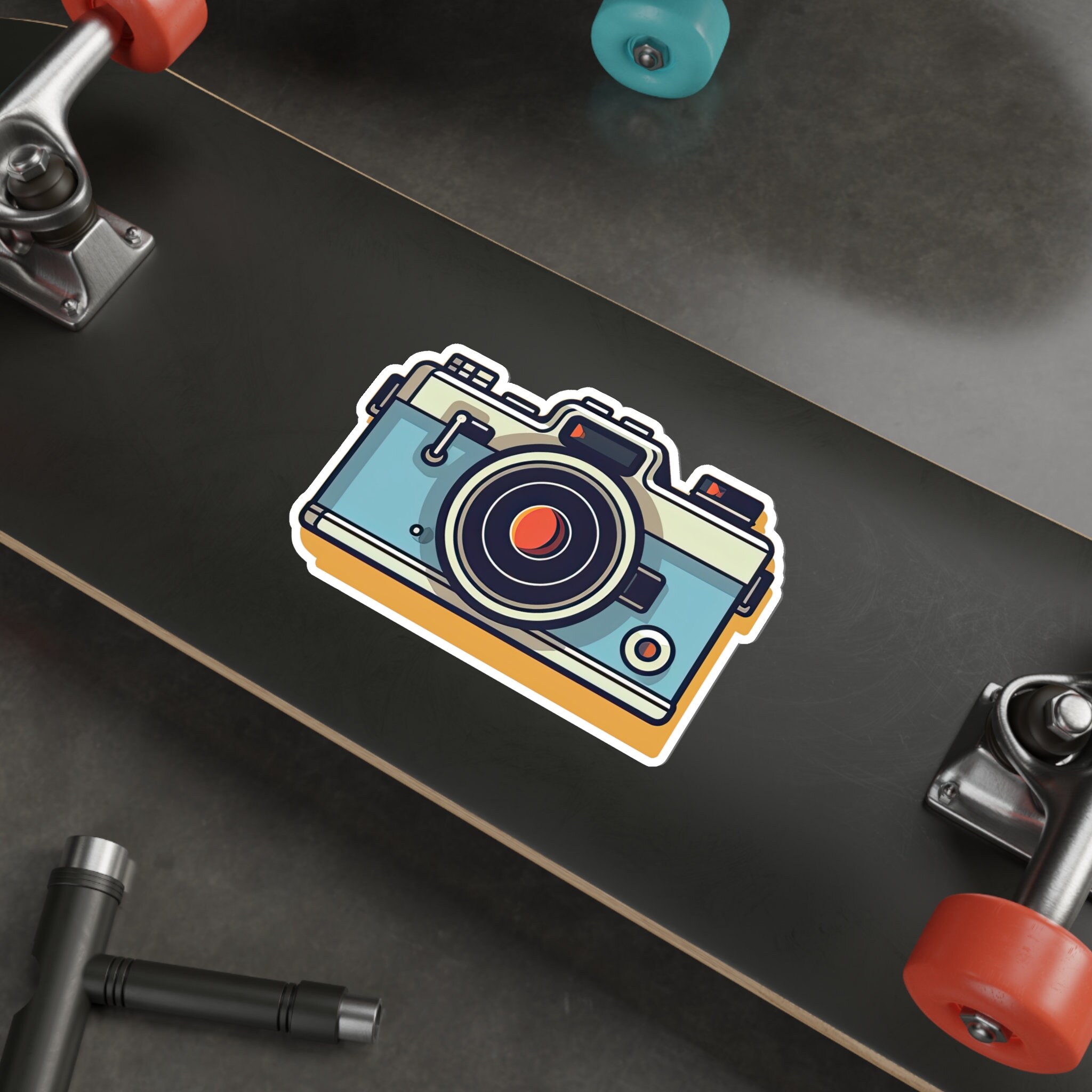 Vintage Analog Film Camera Sticker Cute Film Camera Vinyl Decal Indoor ...