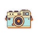 Vintage Analog Camera Sticker | Cute Film Camera Vinyl Decal | Indoor ...