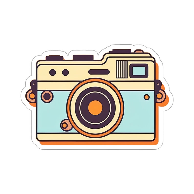 Vintage Analog Camera Sticker Cute Film Camera Vinyl Decal Indoor ...