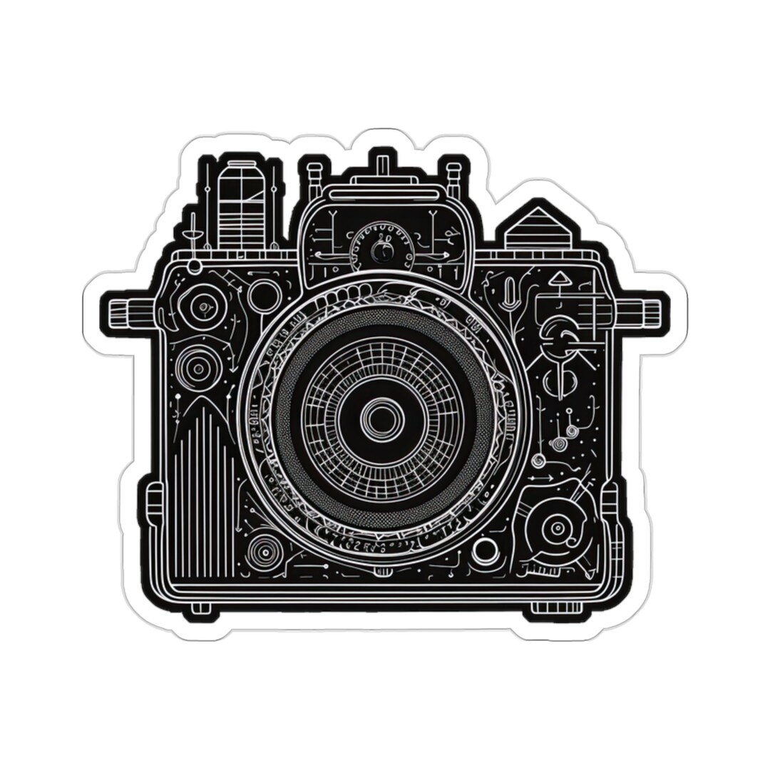 Vintage Analog Camera Sticker | Quirky Retro Photography Decal ...