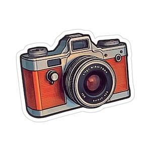 Vintage Analog Camera Sticker Vinyl Decal Indoor/outdoor Use Laptop ...