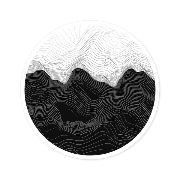 Topographic Decal - Etsy