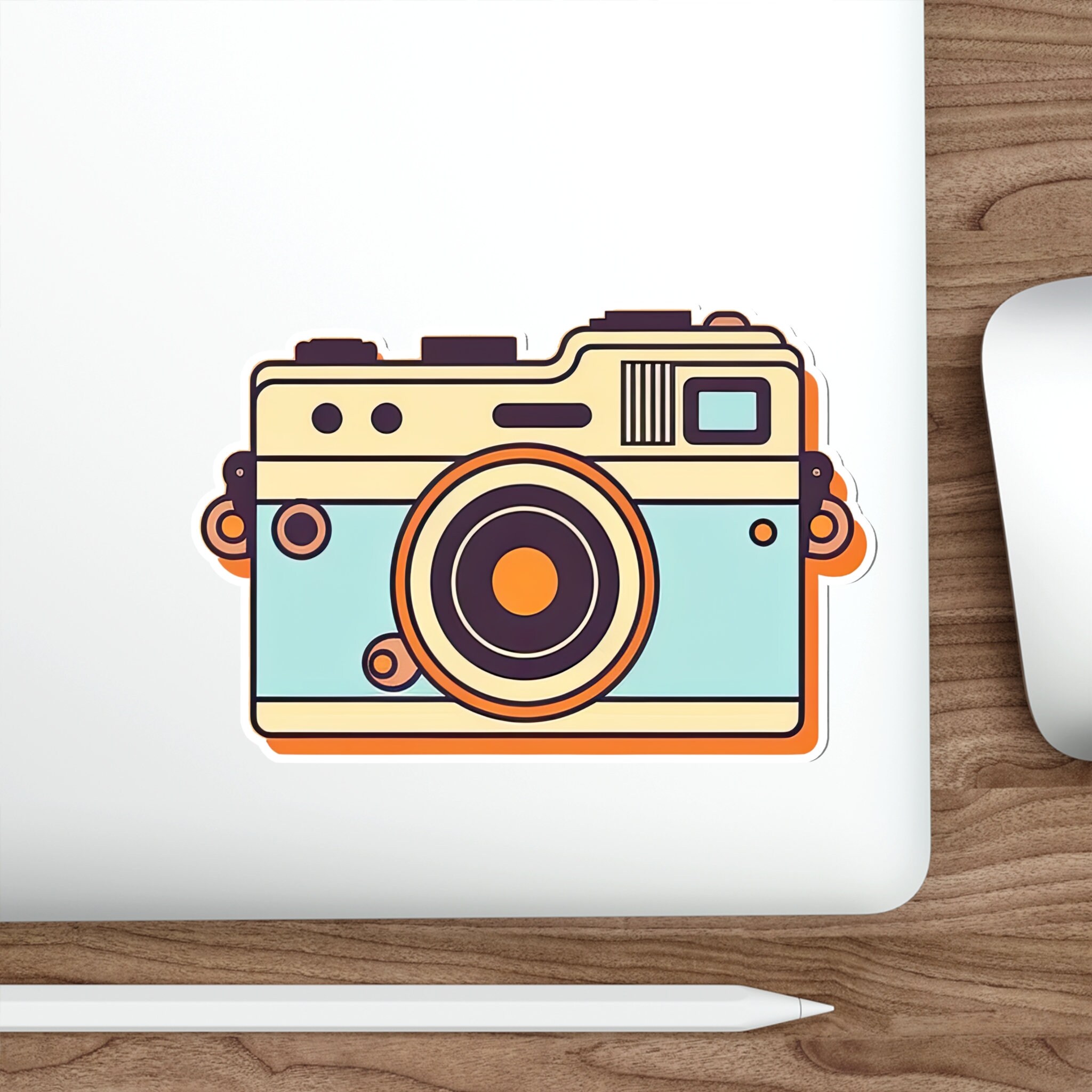 Vintage Analog Camera Sticker Cute Film Camera Vinyl Decal Indoor ...