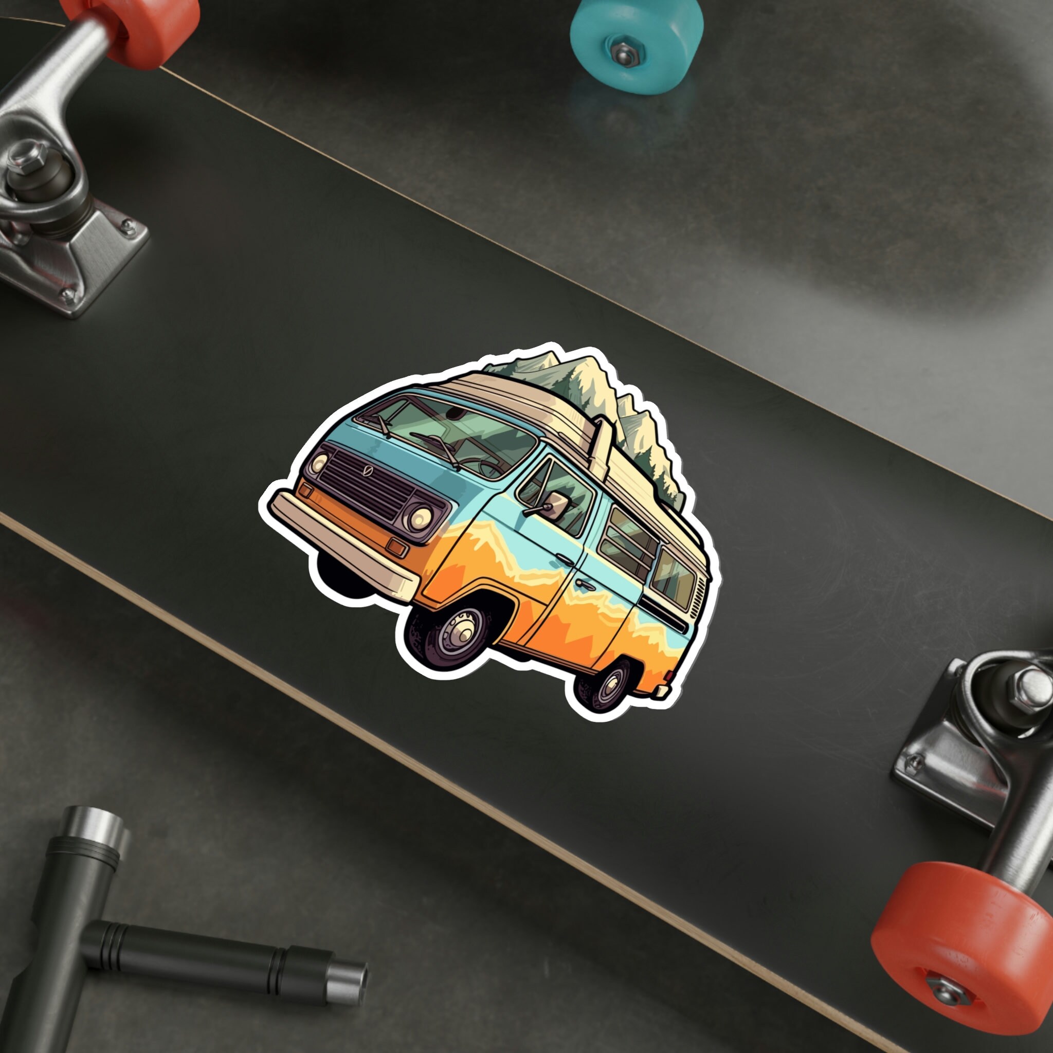 Vanlife Mountain Adventure Van Sticker | Vintage VW Camper Decal ...