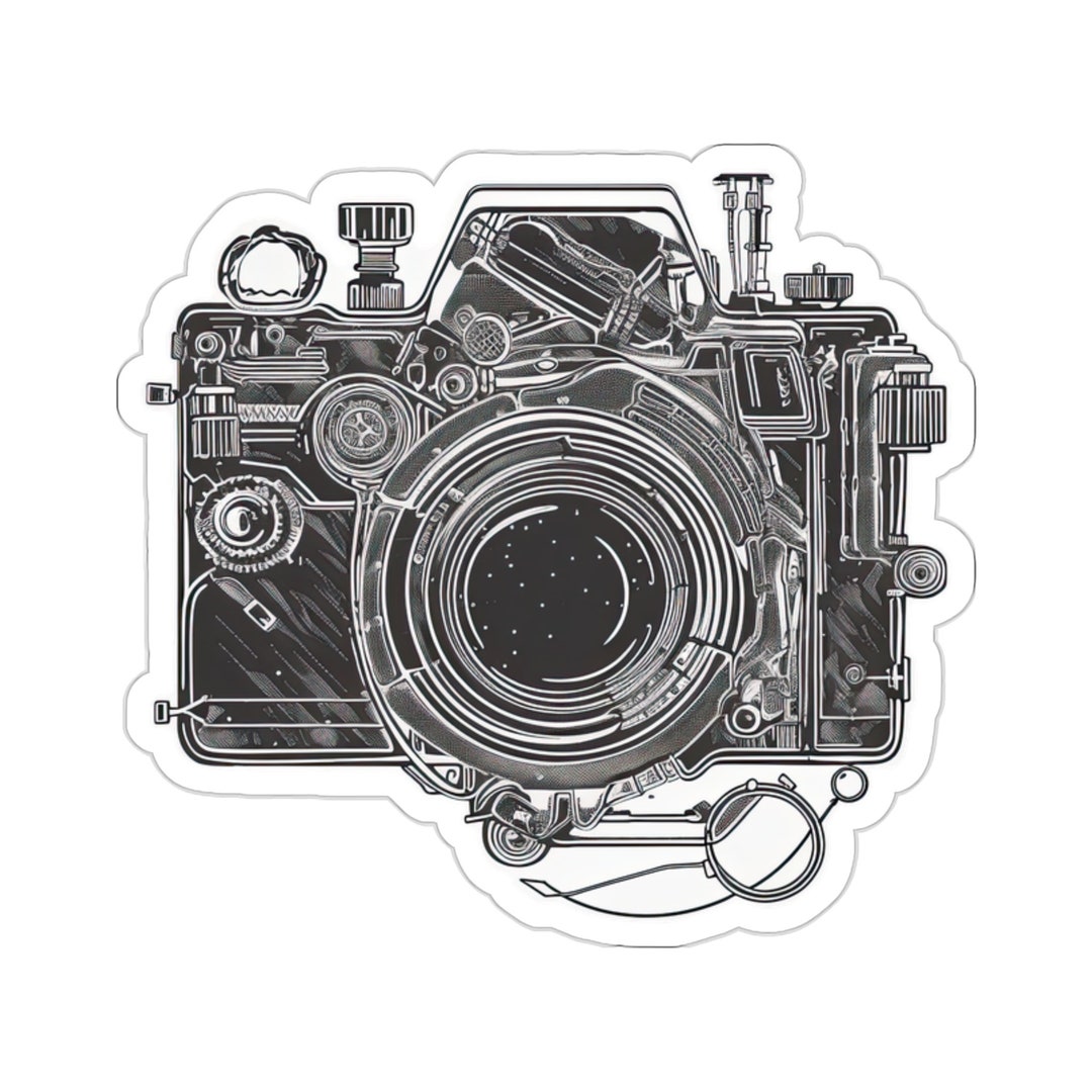 Vintage Analog Camera Sticker | Retro Film Photography Decal ...