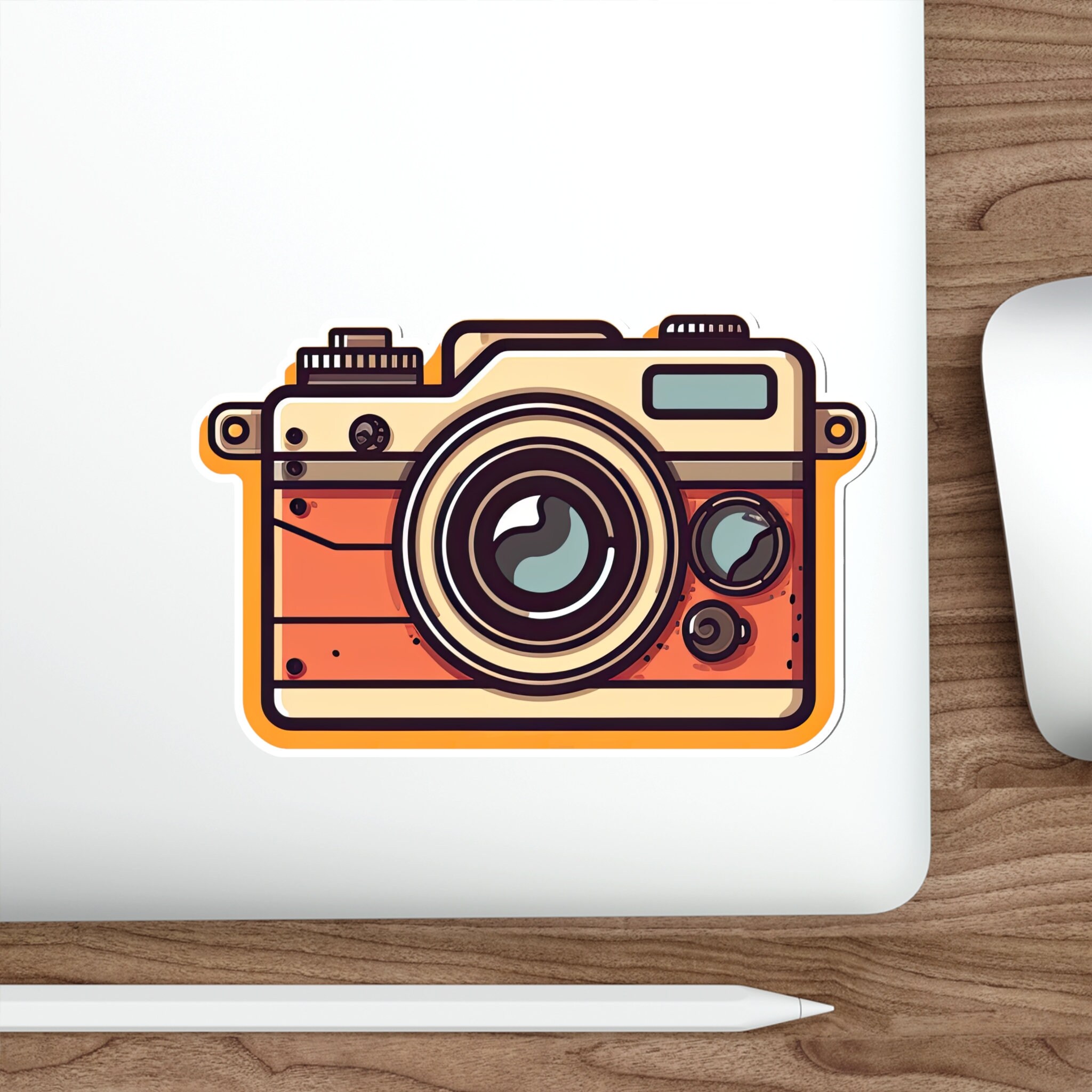 Vintage Analog Camera Sticker | Iconic Photography Vinyl Decal | Indoor ...