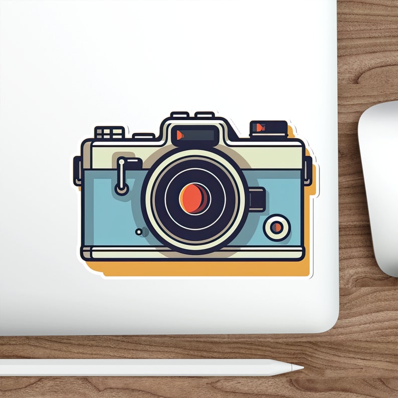 Vintage Analog Film Camera Sticker Cute Film Camera Vinyl Decal Indoor ...