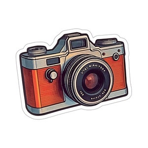 Vintage Analog Camera Sticker | Vinyl Decal | Indoor/outdoor Use ...