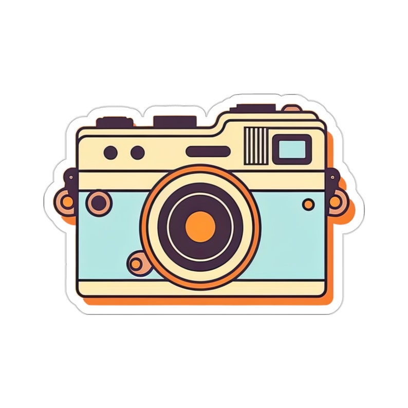Vintage Analog Camera Sticker | Cute Film Camera Vinyl Decal | Indoor ...