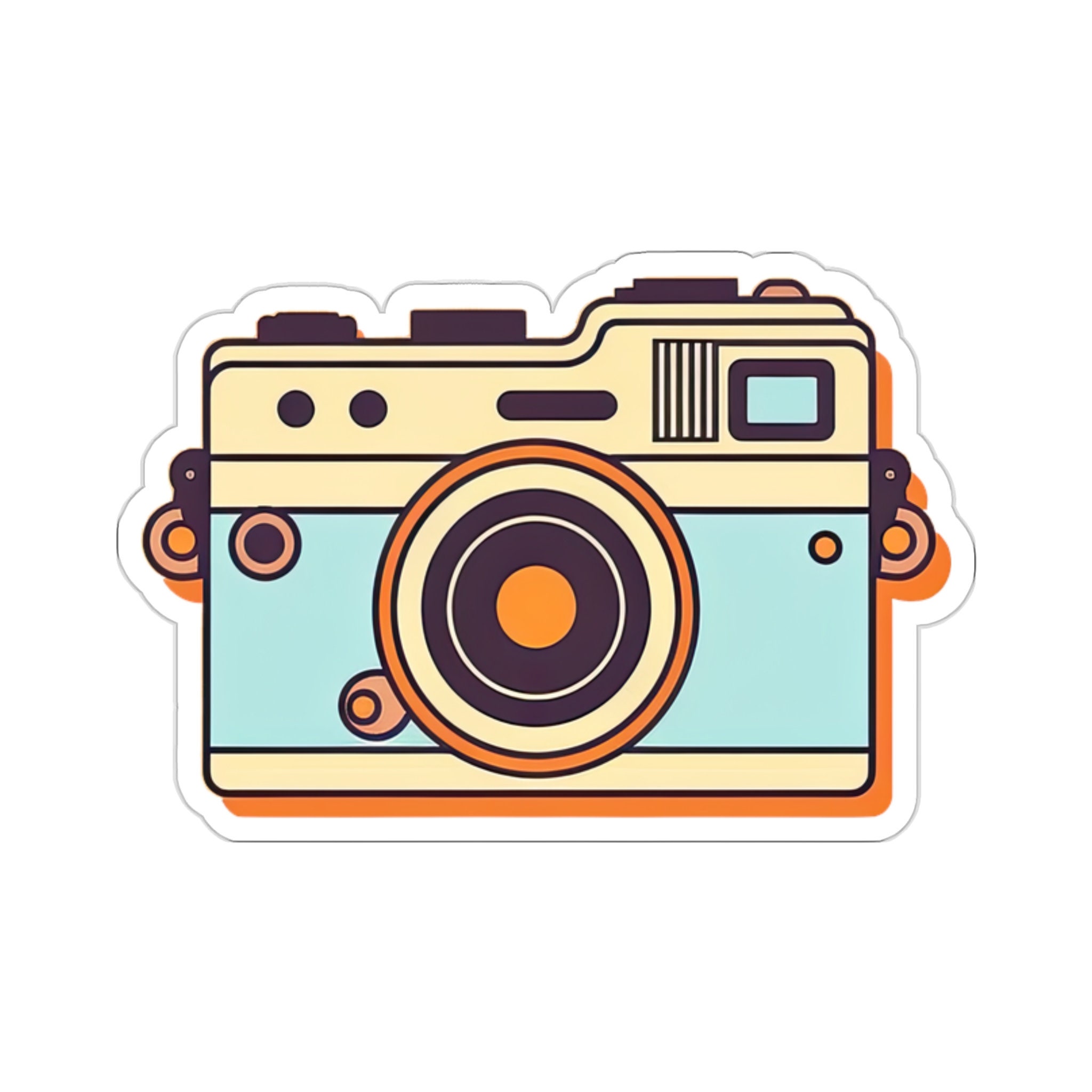 Vintage Analog Camera Sticker | Cute Film Camera Vinyl Decal | Indoor ...