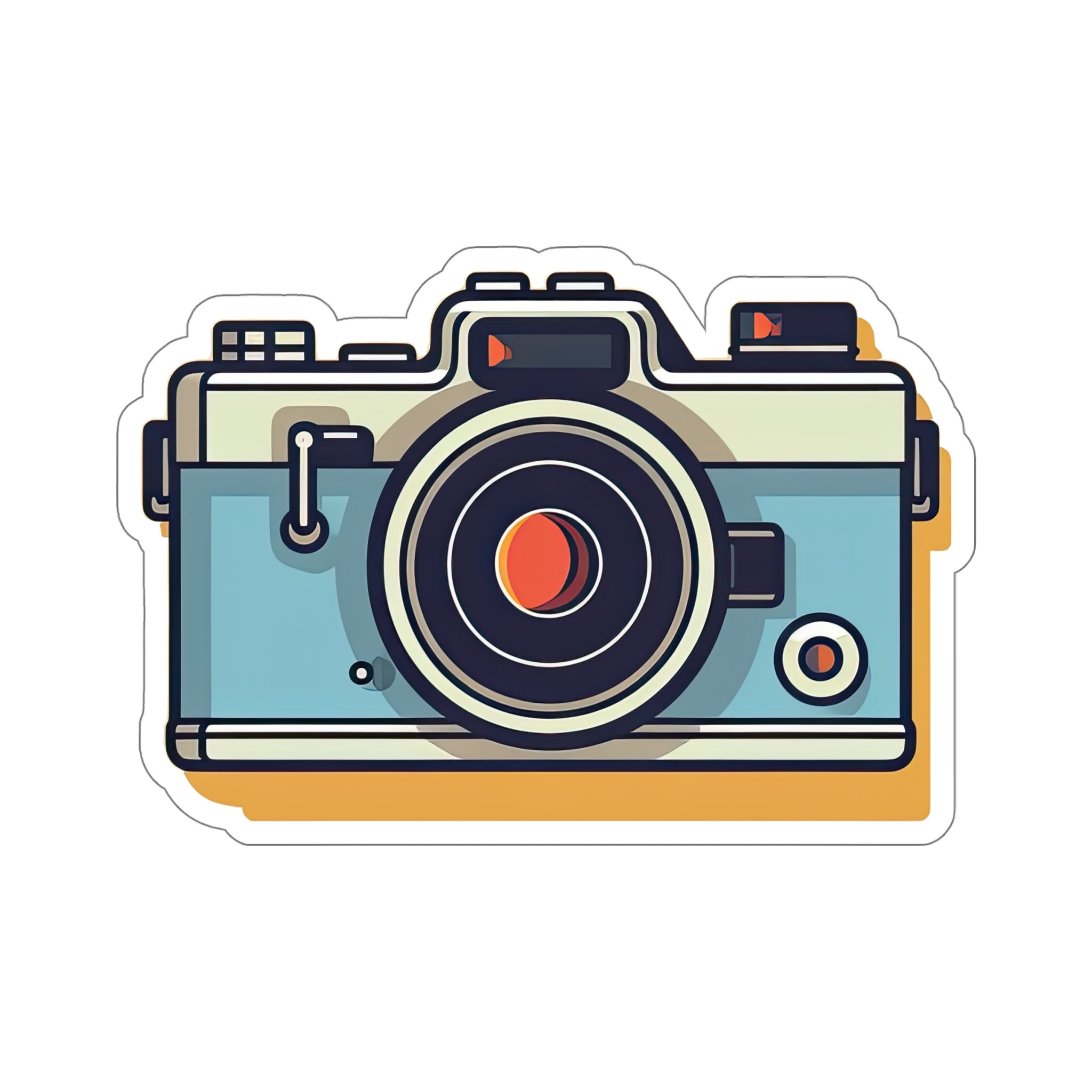 Vintage Analog Film Camera Sticker Cute Film Camera Vinyl Decal Indoor ...