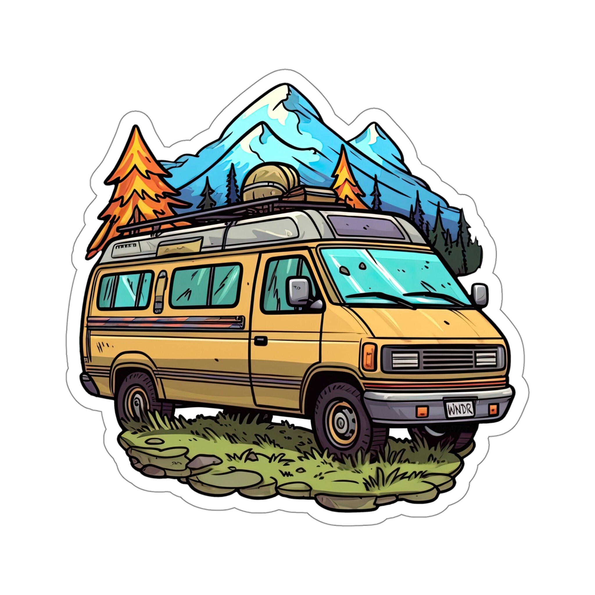 Vanlife Sprinter Van Adventure Sticker | Vintage Camper Van Decal ...
