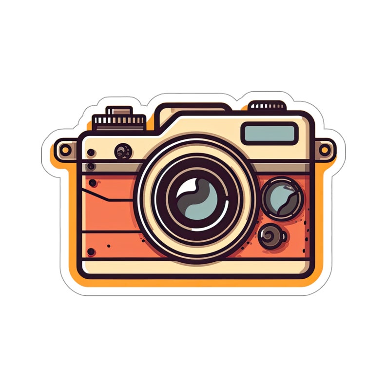 Vintage Analog Camera Sticker | Iconic Photography Vinyl Decal | Indoor ...