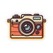 Vintage Analog Camera Sticker | Iconic Photography Vinyl Decal | Indoor ...