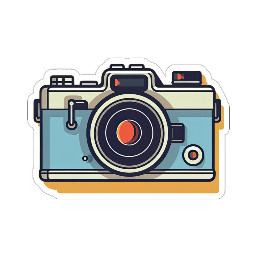 Vintage Analog Film Camera Sticker | Cute Film Camera Vinyl Decal ...