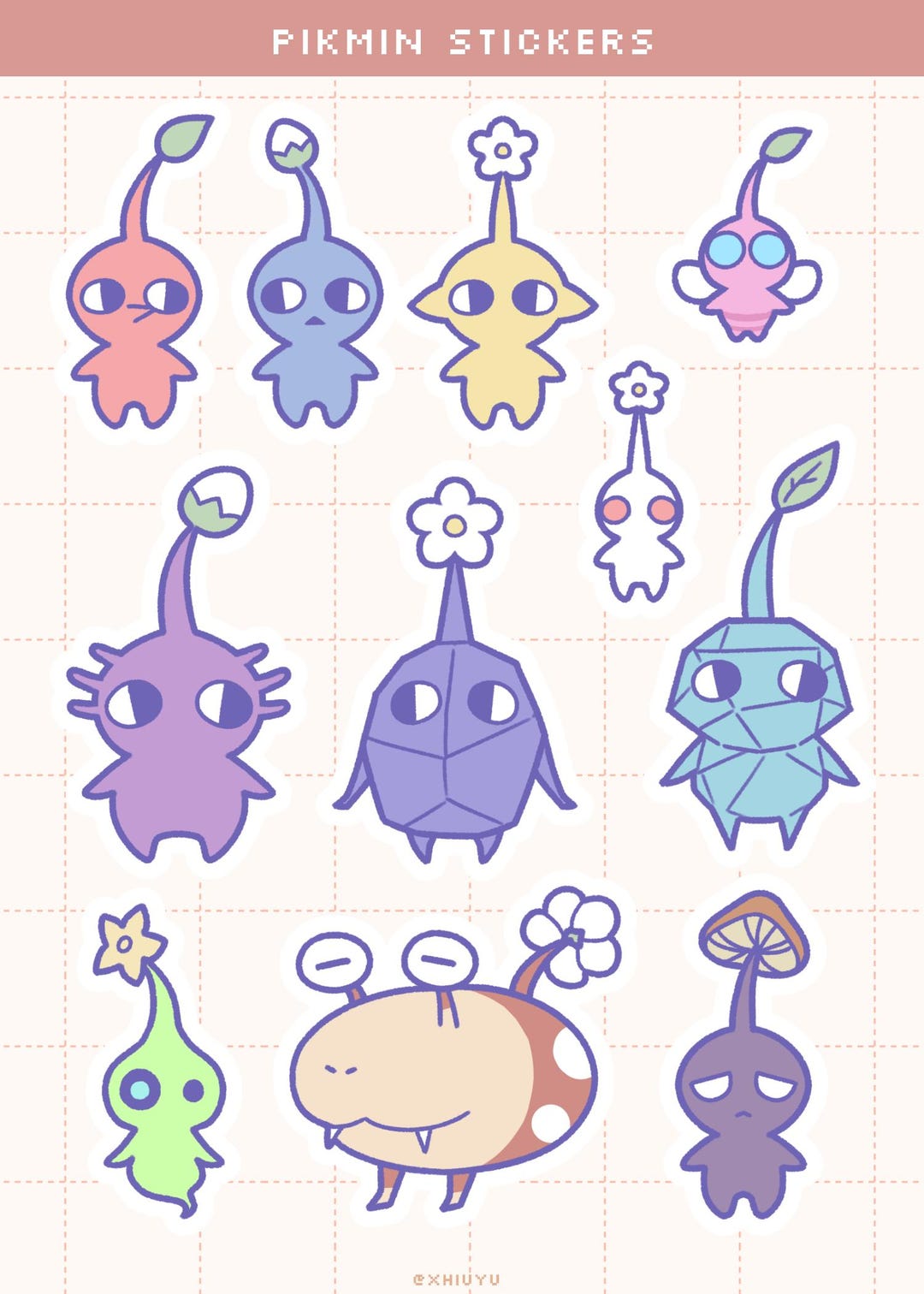 Pikmín Sticker Sheet - Etsy