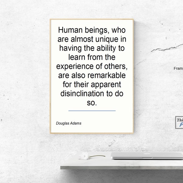 Douglas Adams Quote - Etsy