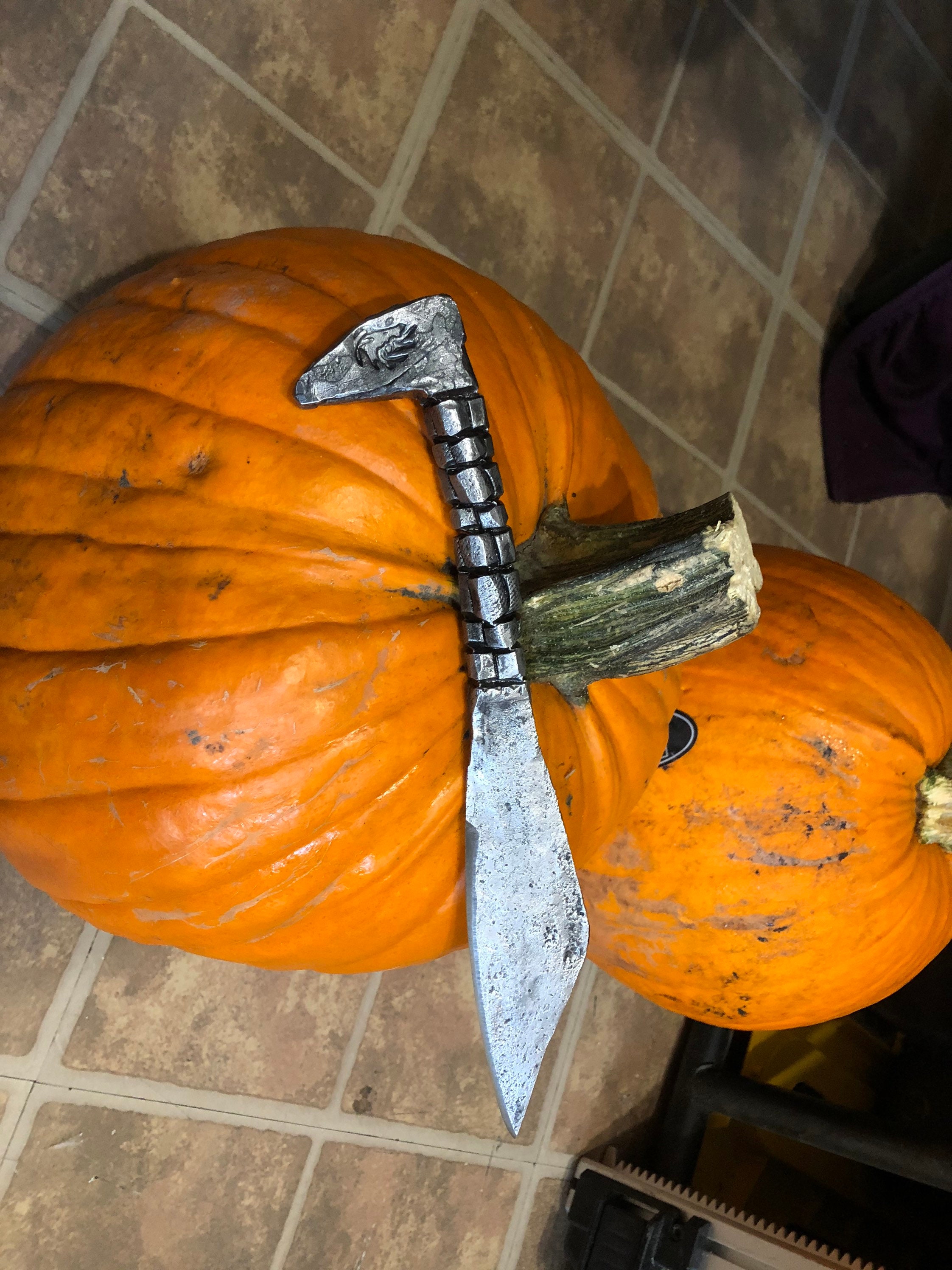 Rail Spike Seax With Alligator Skin Handle - Etsy Canada