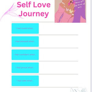 Self Love Checklist Self Love Workbook Self Care Worksheets 5 Pack ...