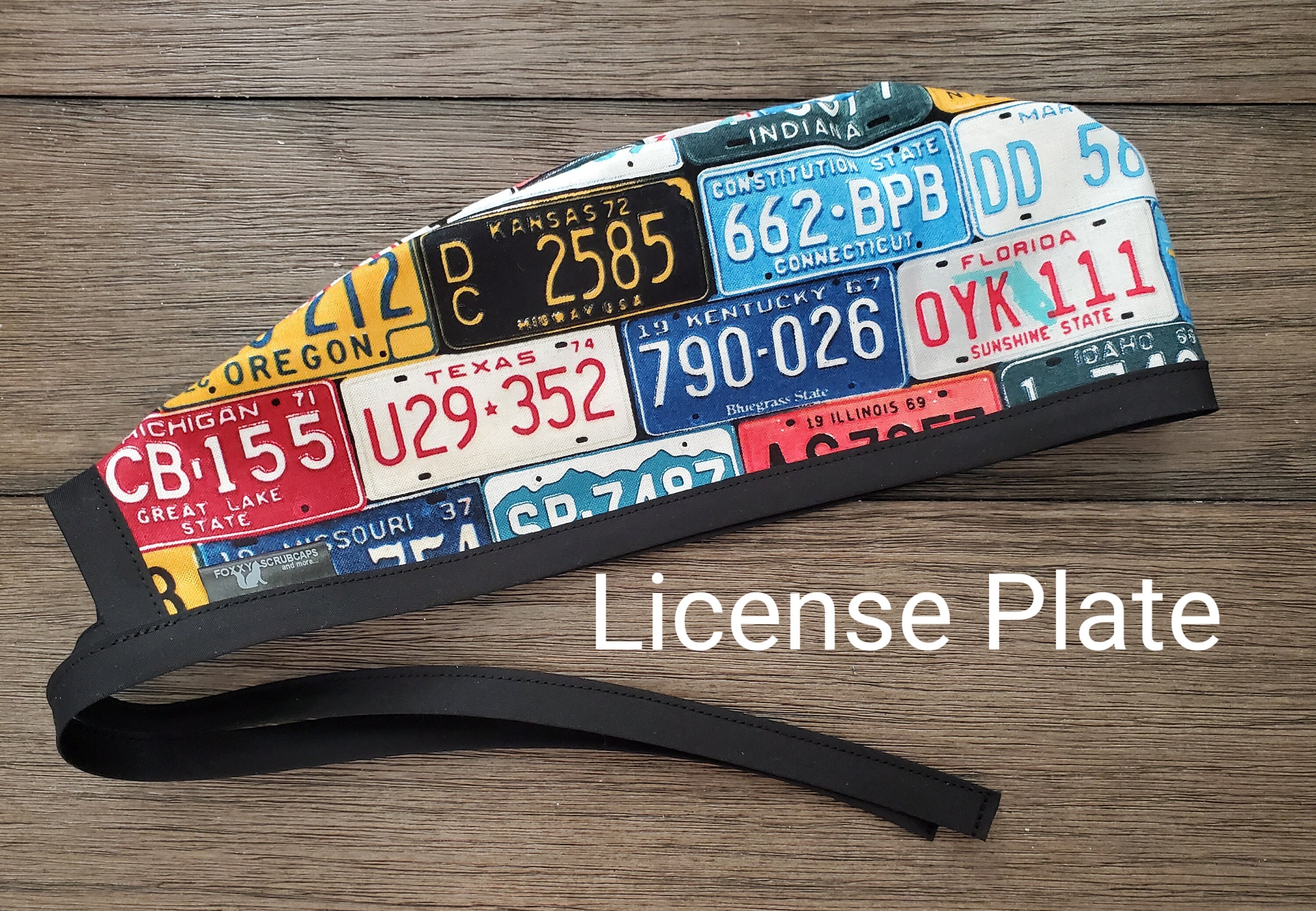 License Plates Surgical Scrub Cap | Etsy