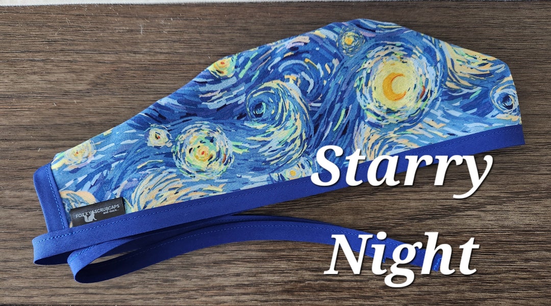 Starry Night - Surgical Scrub Cap - Etsy