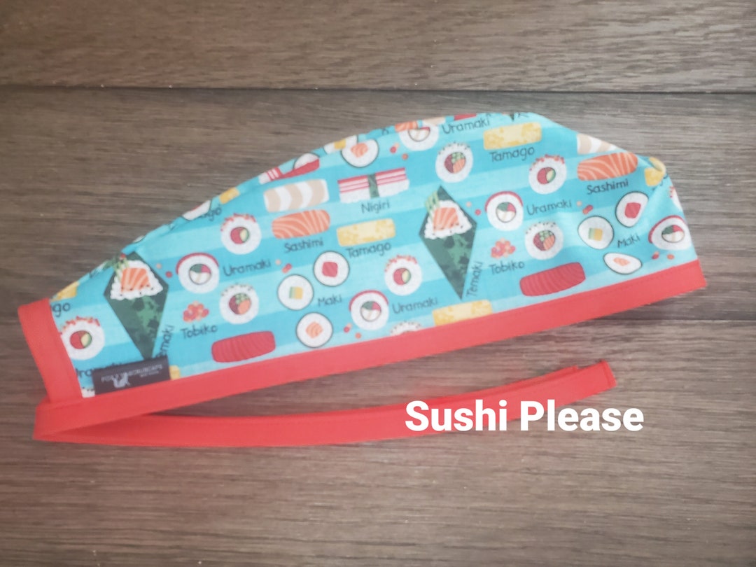 Sushi Please - Surgical Scrub Cap - Etsy
